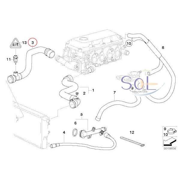 BMW E46 ラジエーター ラジエター ウォーターホース ロアホース 318i 11531436409 出荷締切18時 : 自動車パーツの ...