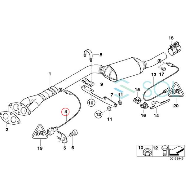 BMW E46 E60 E61 E63 E64 E65 E66 E85 Z4 E53 X5 ラムダセンサー O2センサー 318i 545i ...