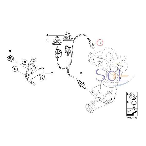 BMW MINI ミニ R55 R56 R57 ラムダセンサー O2センサー Cooper One クーパー 11787560957 ...