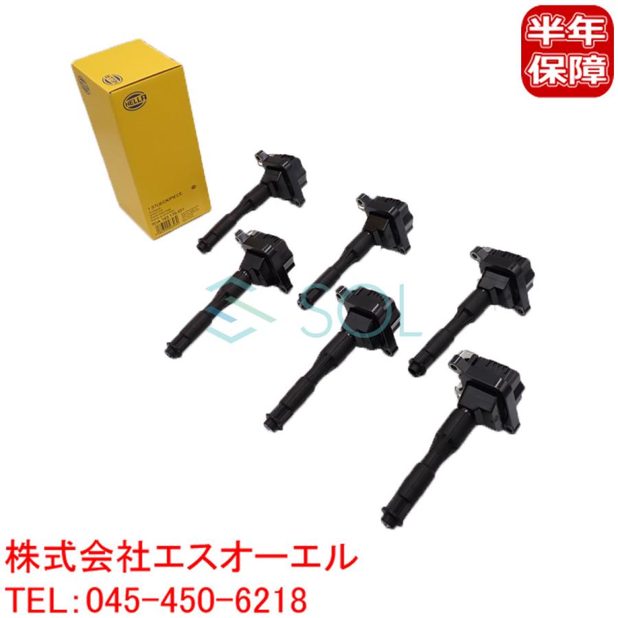 BMW E53 X5 Z3 イグニッションコイル 型 6本セット HELLA製 2.0 2.2i 2.8 3.0i 12131703228 ...