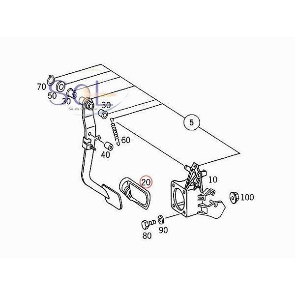 Mercedes-Benz ベンツ W201 W202 W204 ブレーキペダルパッド(クラッチペダルパッド) 190E C180 C200 ...