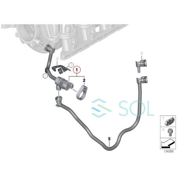BMW BMW E84 X1 E83 X3 E85 E86 E89 Z4 ベントバルブ エア抜きバルブ 23i 25iX 28iX 2.5i ...