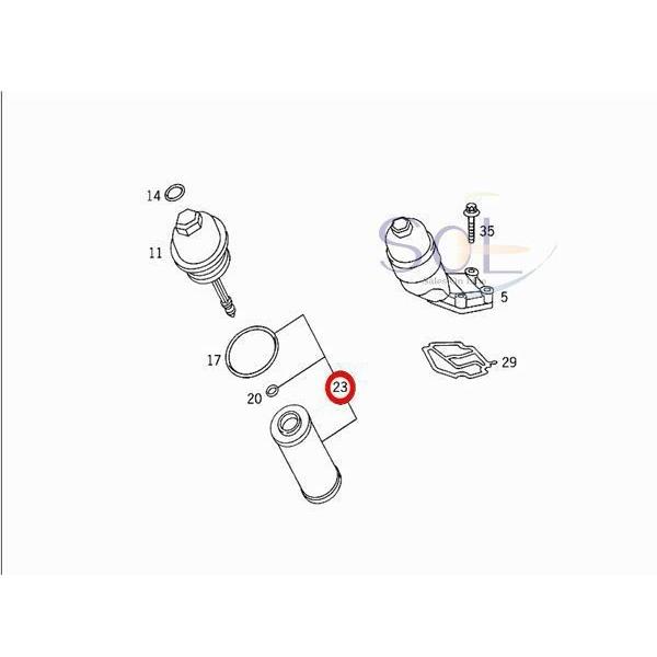 Mercedes-Benz ベンツ W168 エンジンオイルフィルター(エンジンオイルエレメント) A160 A190 1661800209 ...