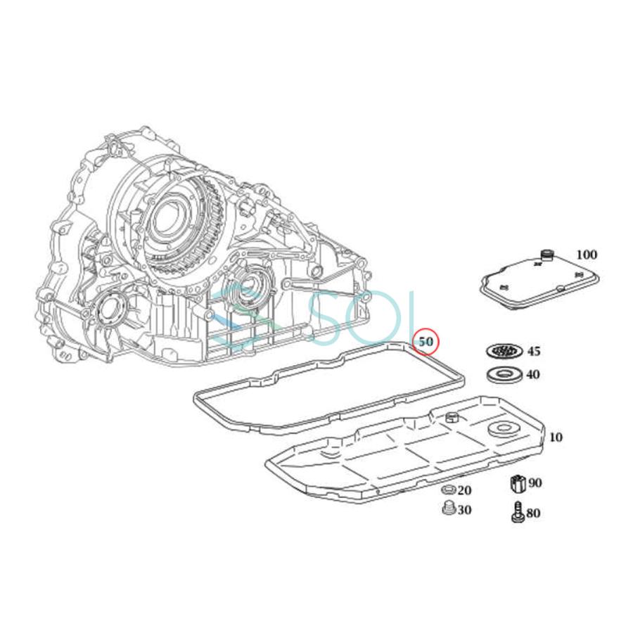 Mercedes-Benz ベンツ W169 W245 ATオイルパンガスケット A170 A180 A200 B170 B180 B200 ...