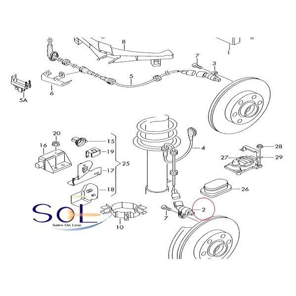 Audi アウディ A3 (8L1) TT (8N3 8N9) フロント スピードセンサー 右側 1J0927804 1H0927808 出荷 ...