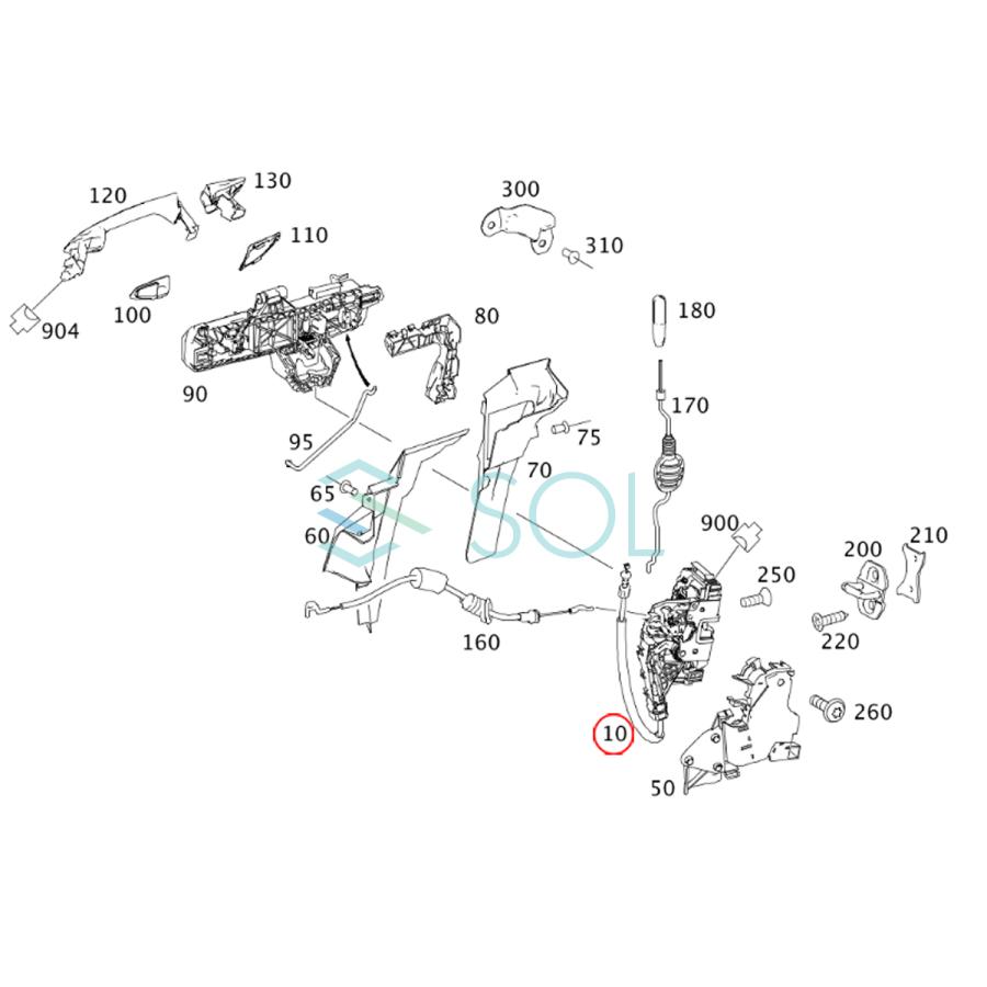 Mercedes-Benz フロント ドアロックアクチュエーター 左側 出荷締切18時 W204 W207 A207 C207 W212 ...