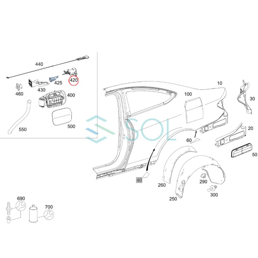 Mercedes-Benz ベンツ W204 W207 W218 X204 フューエル リッドモーター 給油口開閉 アクチュエーター ...