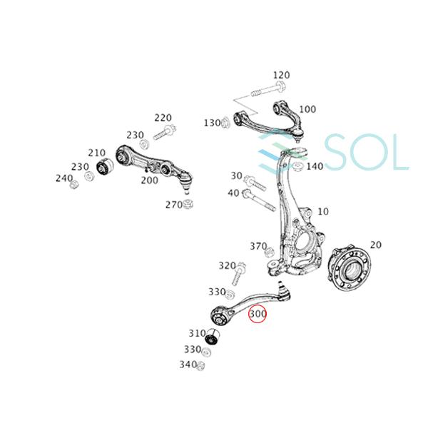Mercedes-Benz ベンツ W205 X253 フロント ラジアスアーム 右側 C180 C200 C220 C250 C450 ...