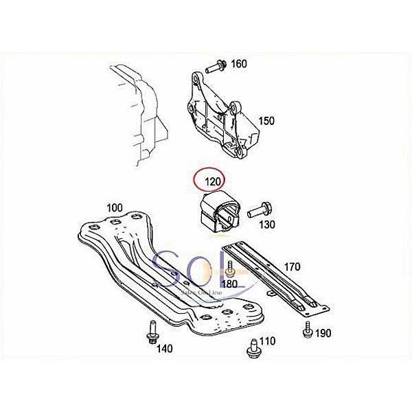 Mercedes-Benz ベンツ W210 W211 エンジンマウント 左右セット + ミッションマウント E280 E320 ...