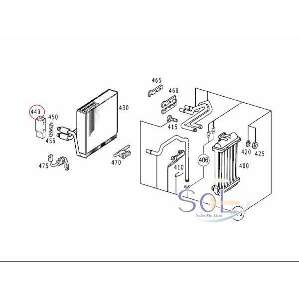 Mercedes-Benz ベンツ W168 W202 W208 エキスパンションバルブ(Oリング4個付) EGELHOF CAFM A160 ...