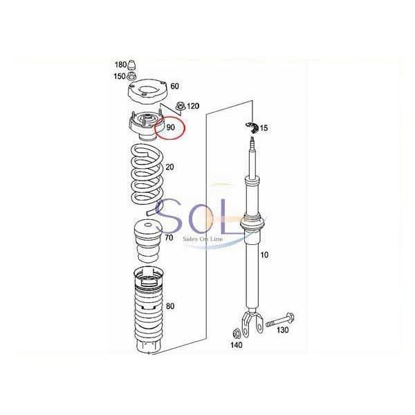 ベンツ W211 W219 フロントショック サポートベアリング E240 E280 E320 E350 E500 E55 E63 ...