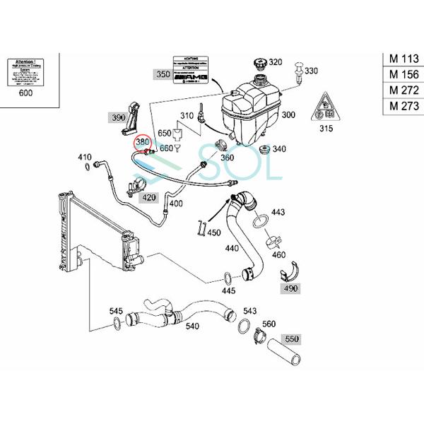ベンツ W211 W219 エクスパンションタンク エア抜きホース ベンチレーションホース ベントホース E240 E320 E500 ...