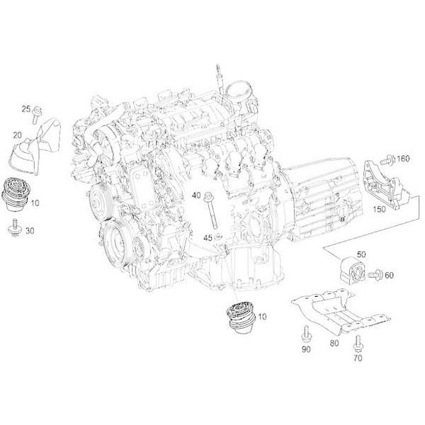 Mercedes-Benz ベンツ W221 W216 ミッションマウント S350 S500 S550 S600 S63 S65 CL550 CL600 CL63 CL65 ...