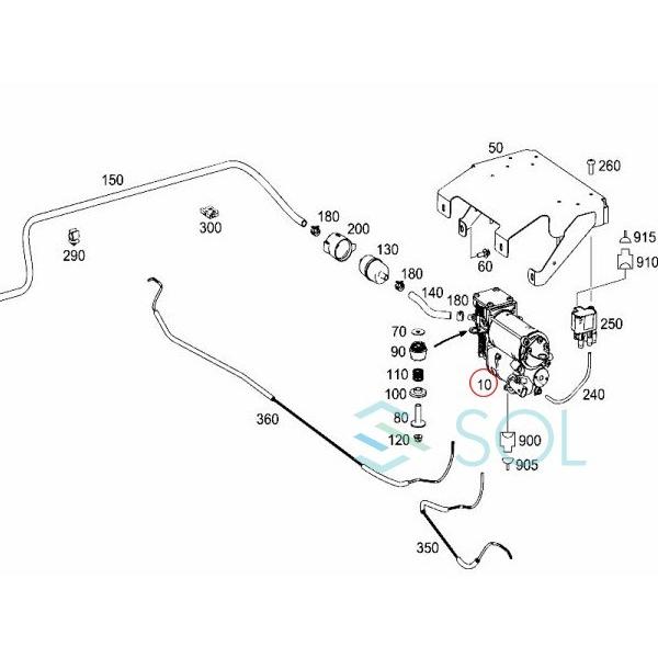 Mercedes-Benz ベンツ W251 エアサスコンプレッサー R350 R500 R550 R63 2513202604 ...