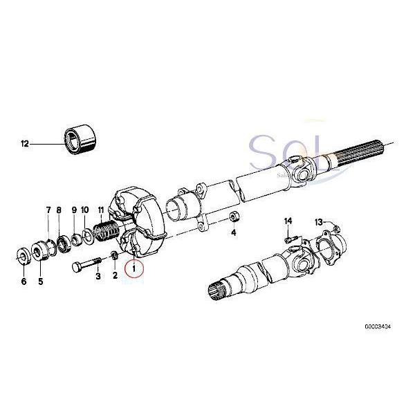 BMW E90 E91 E92 E30 E34 プロペラシャフト ジョイントディスク(LK=78MM D=110MM) 318i 320i ...