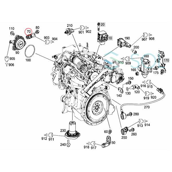 Mercedes-Benz ベンツ W176 W246 W204 W205 カムシャフトポジションセンサー A180 A250 B180 ...
