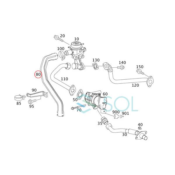 Mercedes-Benz ベンツ W203 W204 W209 R171 ブリーザーホース エアホース バキュームホース C180 C200 ...