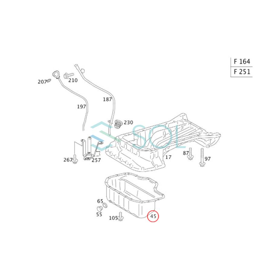 Mercedes-Benz ベンツ W164 W251 エンジン オイルパン M272 M276エンジン(V6) ML350 R350 ...