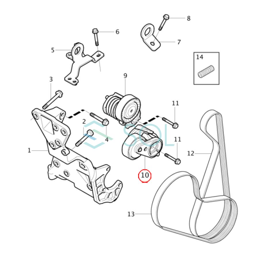 ボルボ ベルトテンショナー ファンベルトテンショナー 出荷締切18時 C30 C70II S40II V50 30711320 8692810 ...