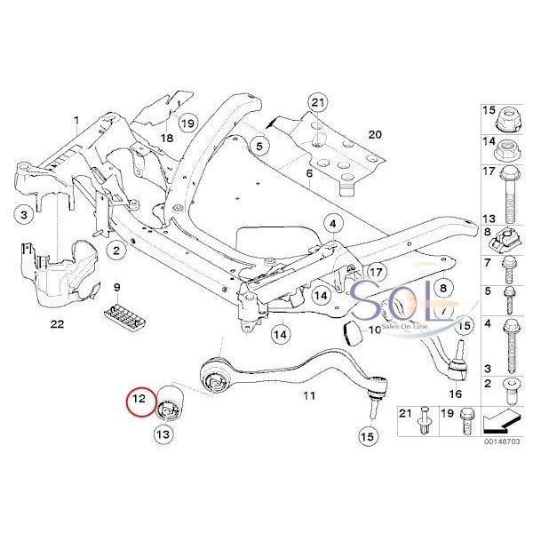 BMW BMW E60 E61 E63 E64 フロント プルストラット ブッシュ 左右セット 525i 530i 540i 545i ...