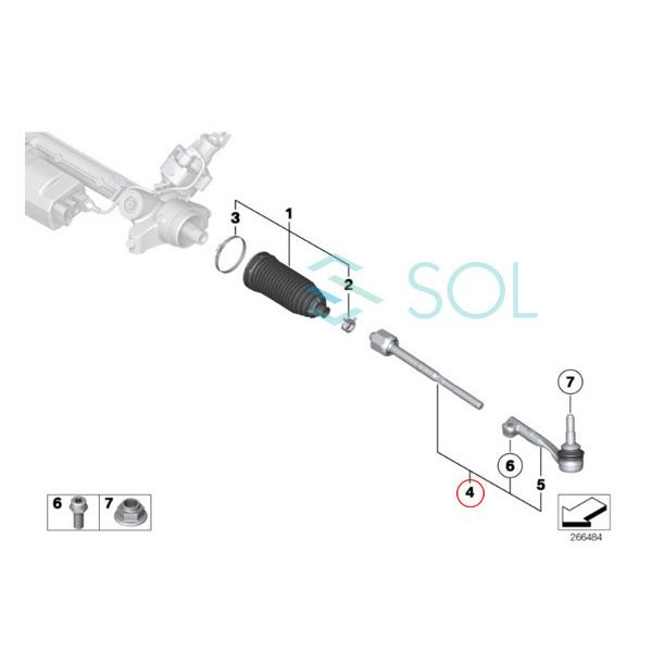 BMW MINI F54 F60 タイロッド 左右セット 32106867405 32106899816 出荷締切18時 ...
