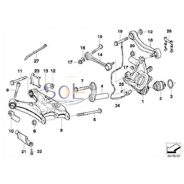 BMW E39 E38 リア ガイドアーム 左右共通 525i 528i 530i 540i M5 735i 740i 750iL ...
