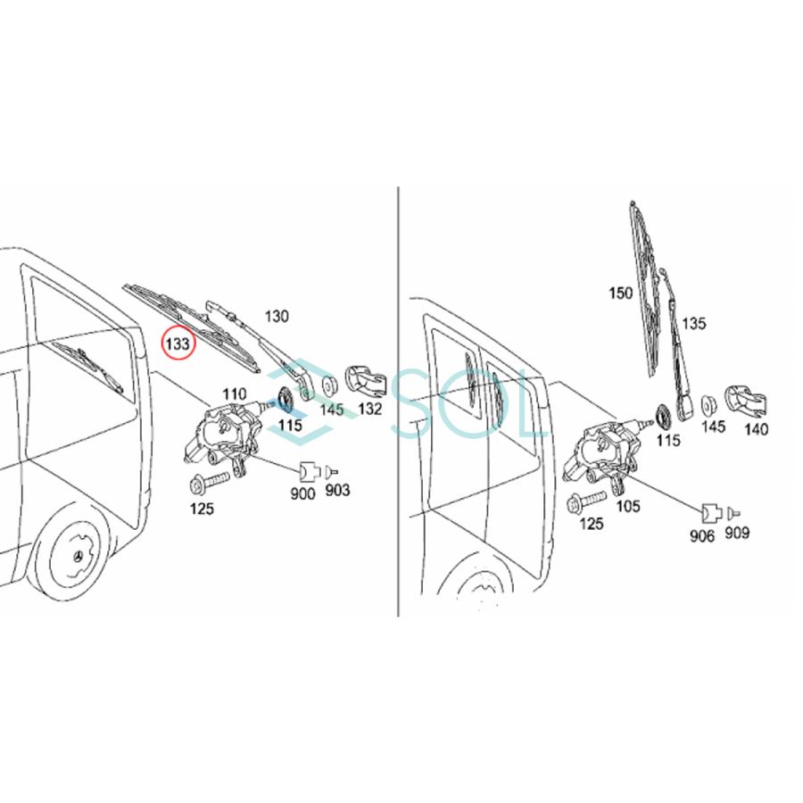 BOSCH ツイン リア ワイパーブレード W639 V350 ベンツ 出荷締切18時 340U 0018202545 3397004578 :3397004578-001:自動車パーツの宝箱 ...