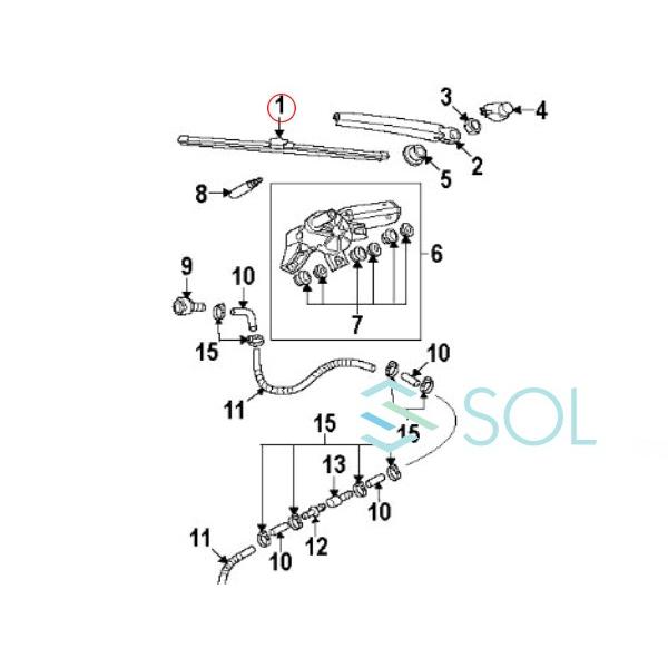 フォルクスワーゲン BOSCH リア ワイパーブレード 280mm ゴルフ7 ゴルフ6 ポロ トゥーラン ルポ VW エアロツイン エアロ ...