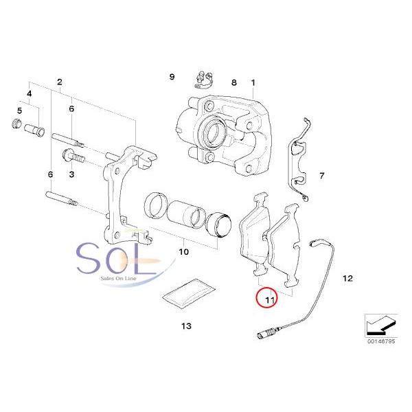 BMW HAPAD リア ブレーキパッド ディスクパッド 左右セット E60 E61 E63 E64 525i 530i 630i ...