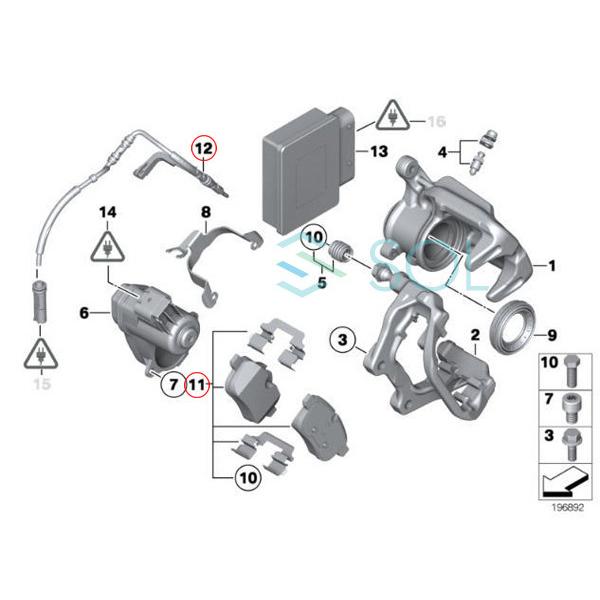 BMW E89 Z4 リア ブレーキパッド + ブレーキパッドセンサー 35i 35is 34216796741 34356792566 出荷 ...