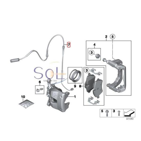 BMW MINI R55 R56 R57 R58 R59 フロント ブレーキパッドセンサー JCW Cooper CooperS One ...