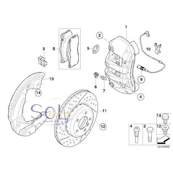 BMW 送料185円 E82 E87 E88 E90 E91 E92 E93 F20 F21 F30 F31 フロント ブレーキパッドセンサー 116i 118i 120i 320i 323i ...