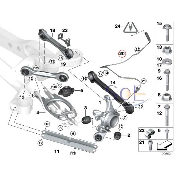 BMW BMW E87 E88 E90 E92 リア スピードセンサー ABSセンサー 左右共通 120i 320i 323i 325i ...