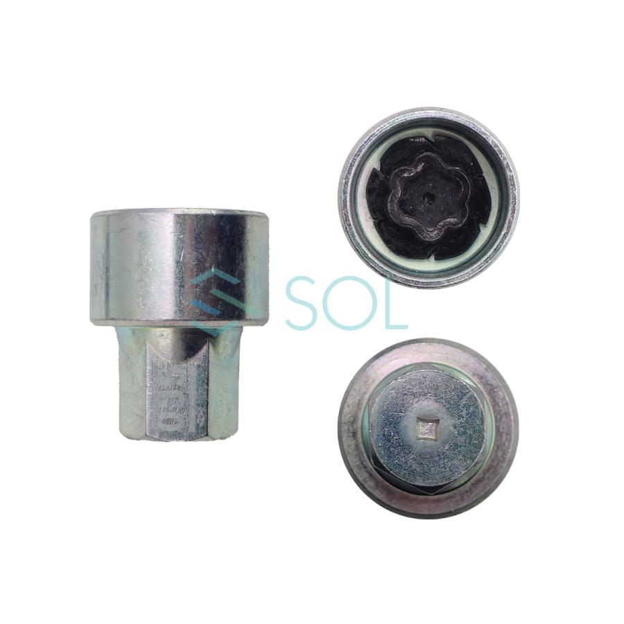 BMW BMW E65 E66 E83 X3 ホイールロックボルト 4本 セット 1台分 全長55mm 首下30mm M14X1.5M 60度 ...