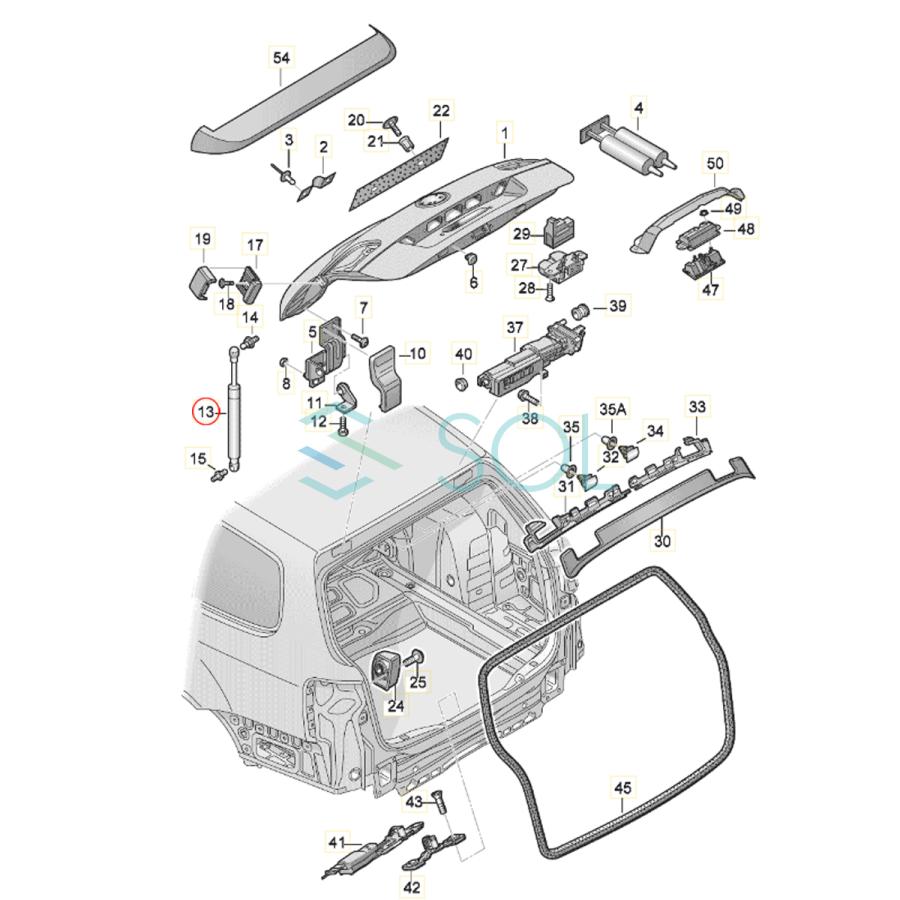 フォルクスワーゲン VW パサートB6(3C5) リアゲートダンパー トランクダンパー 左右共通 3C9827550A 3C9827550C ...