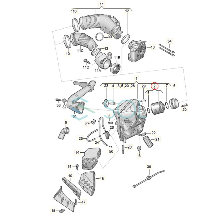 Audi アウディ A6 C6(4F2 4F5) オールロード C6(4FH) エアフィルター 4F0133843 出荷締切18時 : 自動車 ...