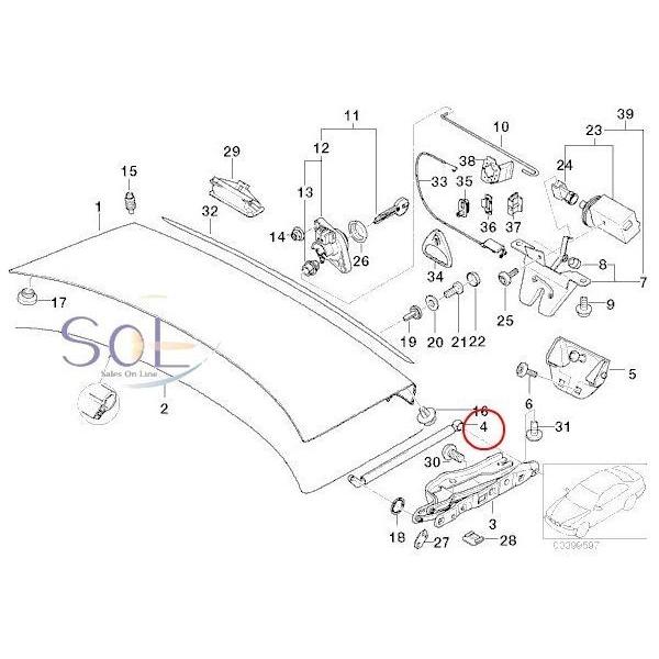 BMW BMW E39 リア トランクダンパー 左右セット 525i 528i 530i 540i M5 51248222913 出荷締切18 ...