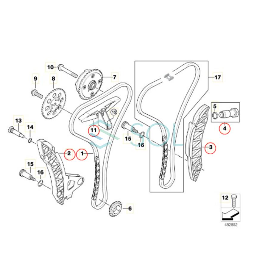 PEUGEOT プジョー 207 CC SW タイミングチェーン 5点 セット リペア キット INA製 0816H9 0829G3 ...