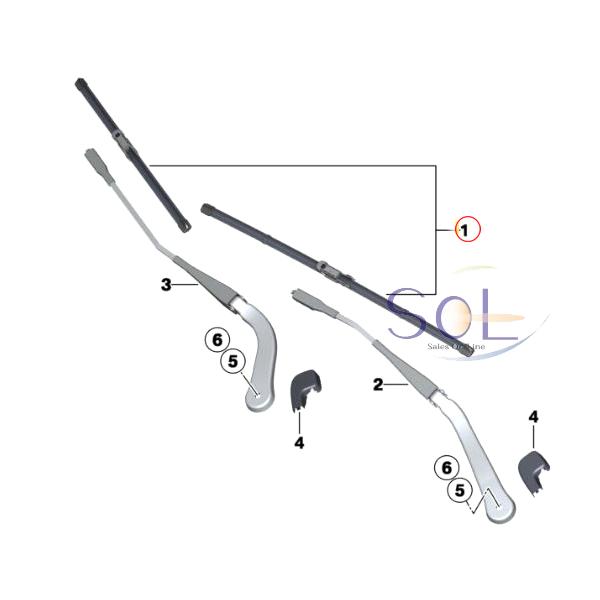 BMW E90 E91 フロント ワイパーブレード 左右セット 左右ハンドル共通 320i 323i 325i 335i M3 ...