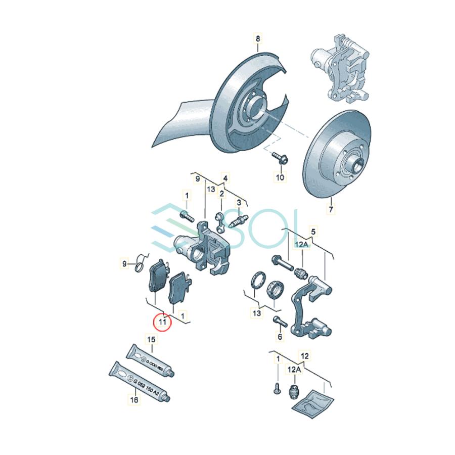 フォルクスワーゲン HAPAD VW ワーゲン パサート B3 3A 35L リア ブレーキパッド ディスクパッド 左右セット 8E0698451L 8E0698451E 18時まで即日出荷 ...