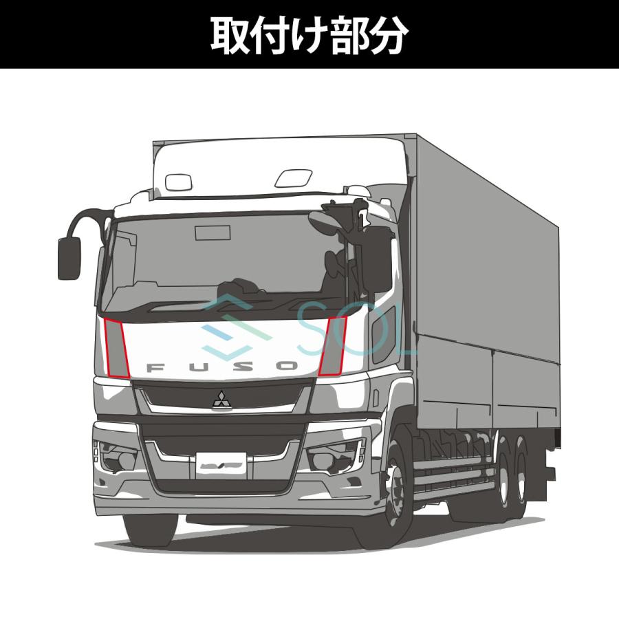 三菱ふそう 17スーパーグレート ローキャブ ハイキャブ兼用 年式：H29.5〜 フロントサイドパネル左右セット ABS製 クロームメッキ : 自動車パーツの宝箱 エスオーエル 5号店 ...