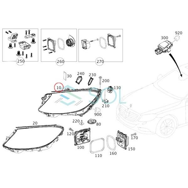 Mercedes-Benz ヘッドライト 左右セット MARELLI製 ベンツ W222 後期 S400 S400d S450 S560 ...