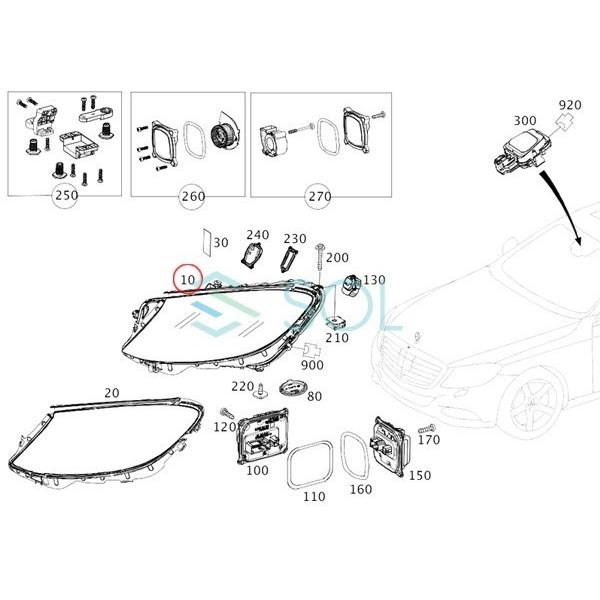 Mercedes-Benz ベンツ W222 後期 ヘッドライト 左右セット MARELLI製 S400 S400d S450 S560 ...