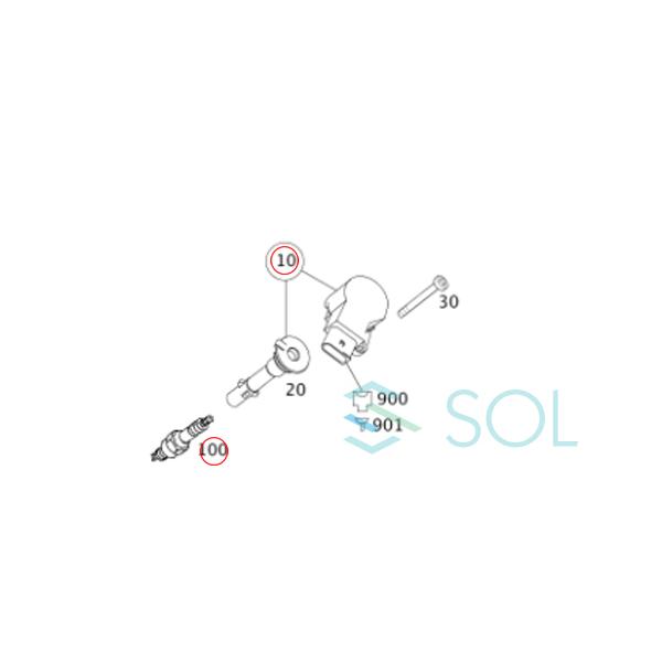 ベンツ W221 イグニッションコイル(HELLA) + ダブルプラチナ スパークプラグ(BOSCH) 12点セット(1台分) S350 ...