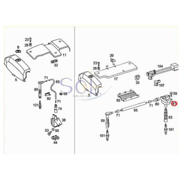 Mercedes-Benz ベンツ W202 W124 W210 W140 イグニッションコイル C200 C230 C280 E230 ...