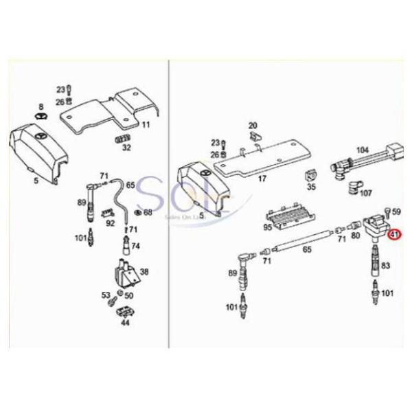 Mercedes-Benz ベンツ W202 W124 W210 M104(直6) イグニッションコイル 3本セット C280 E280 ...