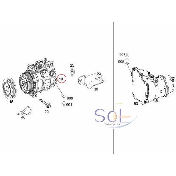 ベンツ R230 エアコンコンプレッサー ACコンプレッサー SL350 SL500 SL55 SLクラス 0002309111 コア返却不要 ...