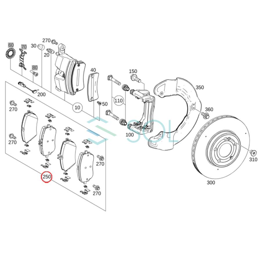 Mercedes-Benz ベンツ W118 W463 フロント ブレーキパッド 左右セット CLA200d CLA250 CLA45 ...