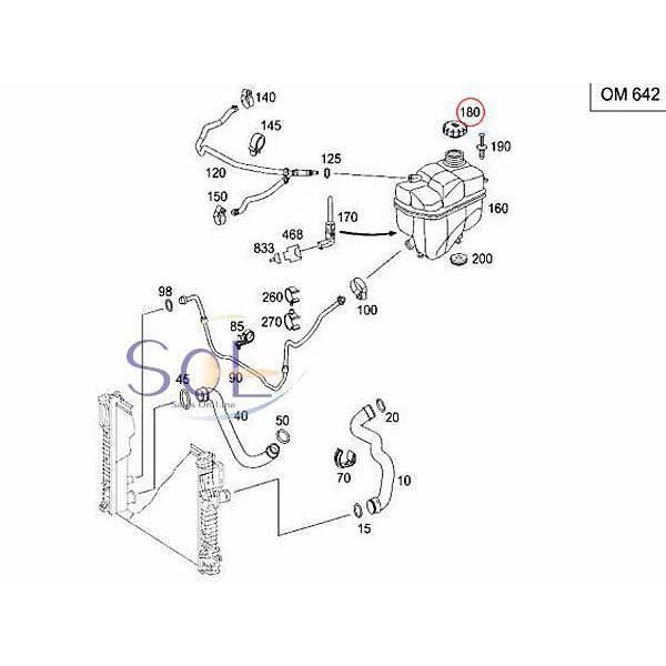 Mercedes-Benz（メルセデス・ベンツ） ベンツ W216 W211 エクスパンションタンクキャップ CL550 CL600 CL63 ...