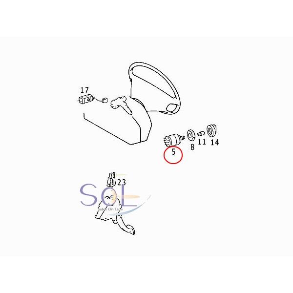 Mercedes-Benz ベンツ W126 R129 ヘッドライトスイッチ 300SE 420SEL 500S 500SEL 560SEL ...